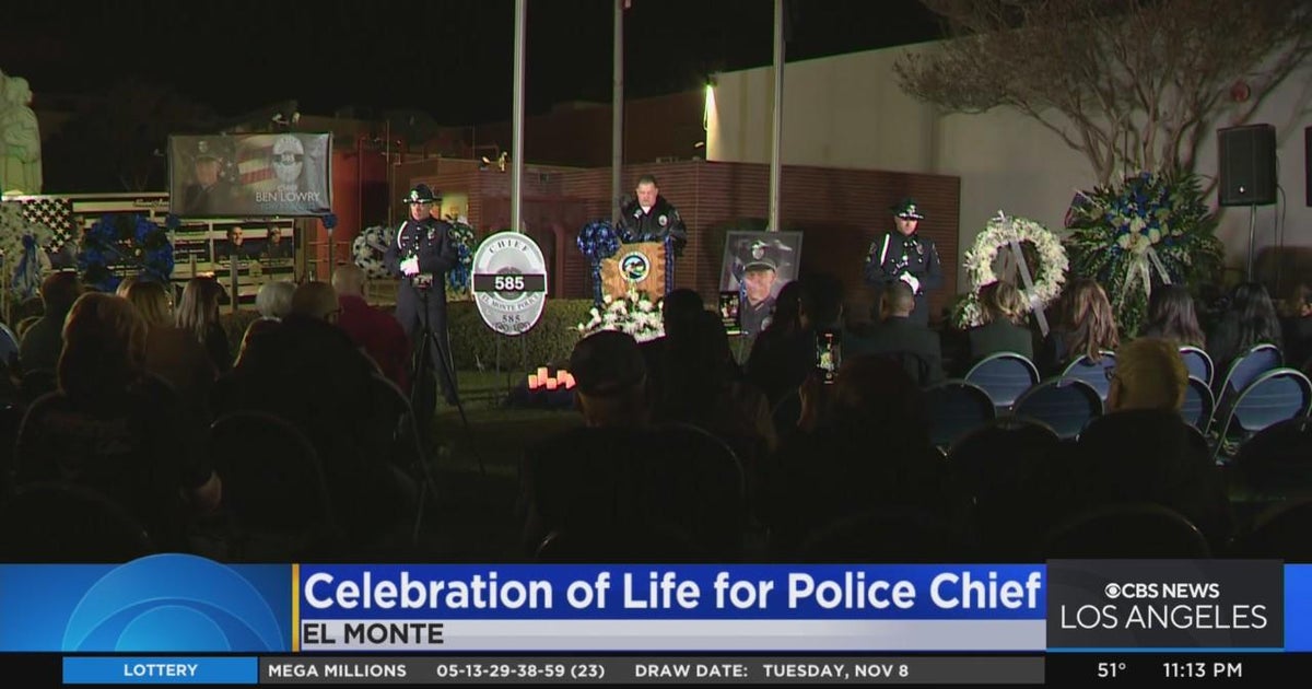 El Monte residents, officers mourn former police chief - CBS Los Angeles