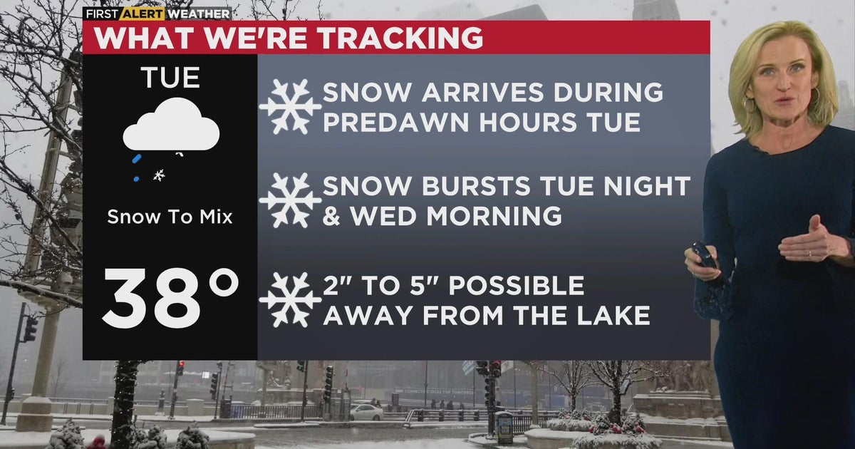 Chicago Weather Alert: season's first measurable snow coming - CBS Chicago