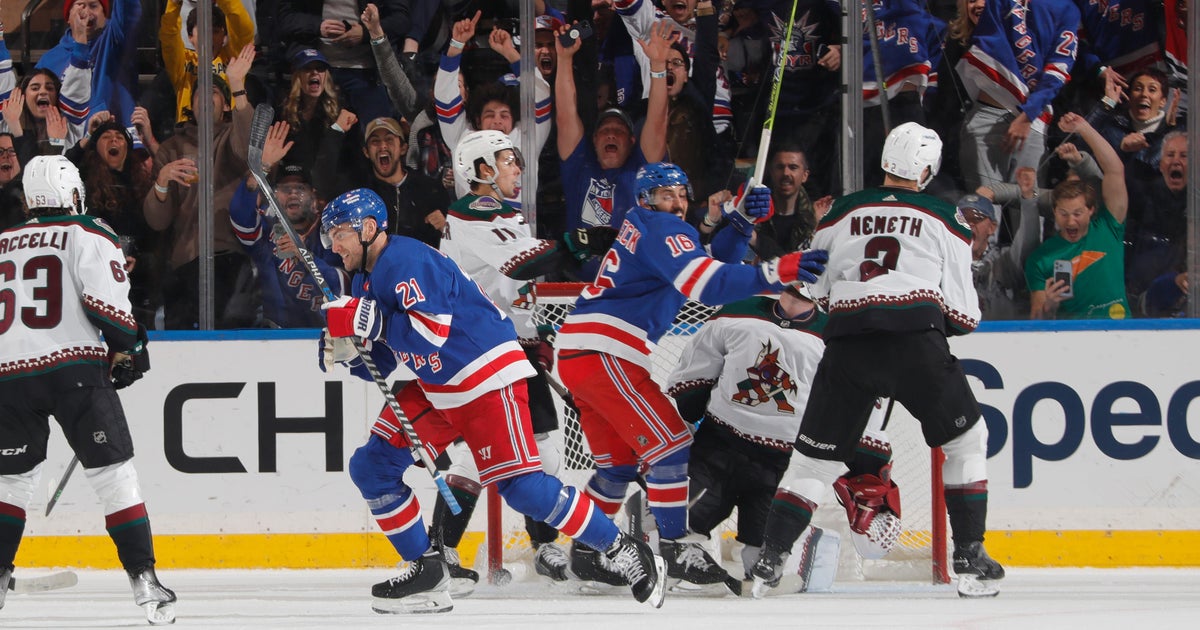 Goodrow, Fox lead Rangers to win over Coyotes - CBS New York