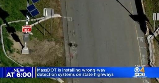 Massdot Installing Wrong Way Detection Systems On Highways Cbs Boston
