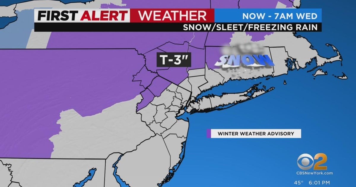 First snowfall of the season arrives in Tri-State Area - CBS New York
