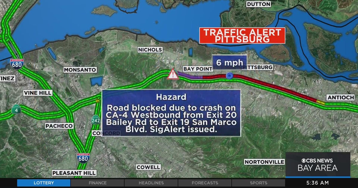 Deadly crash slows Highway 4 commute in Pittsburg - CBS San Francisco