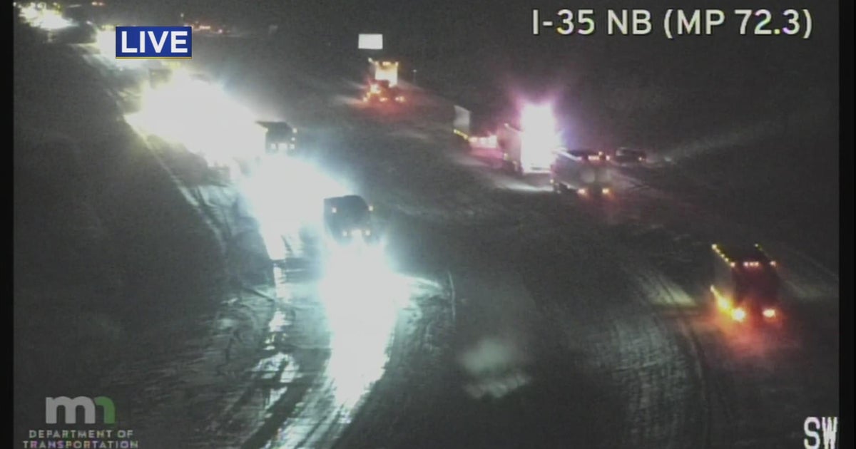 Jackknifed semi closes down I-35 in southern Minnesota - CBS Minnesota