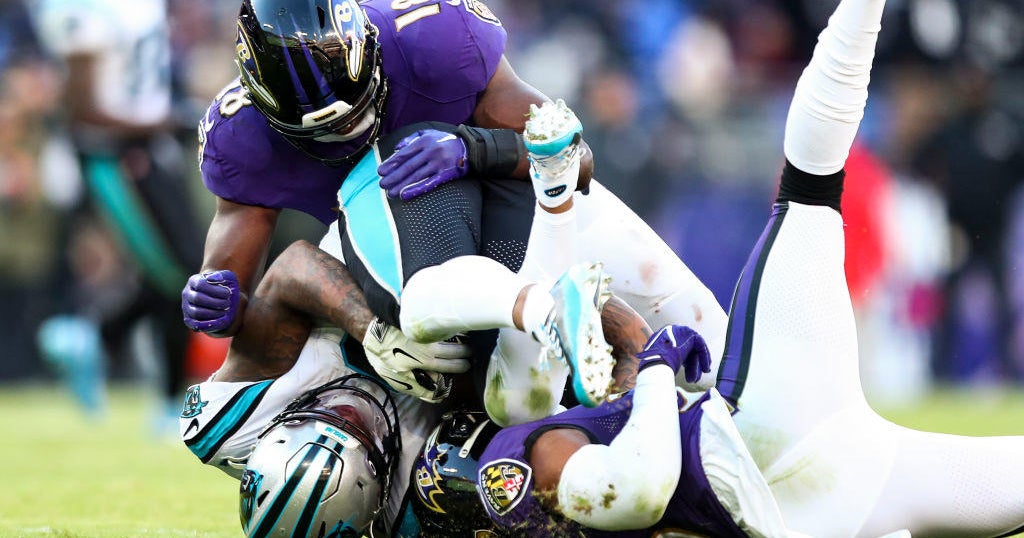 Ravens defense pummeled Carolina's desperate Panthers to win 13-3 - CBS ...