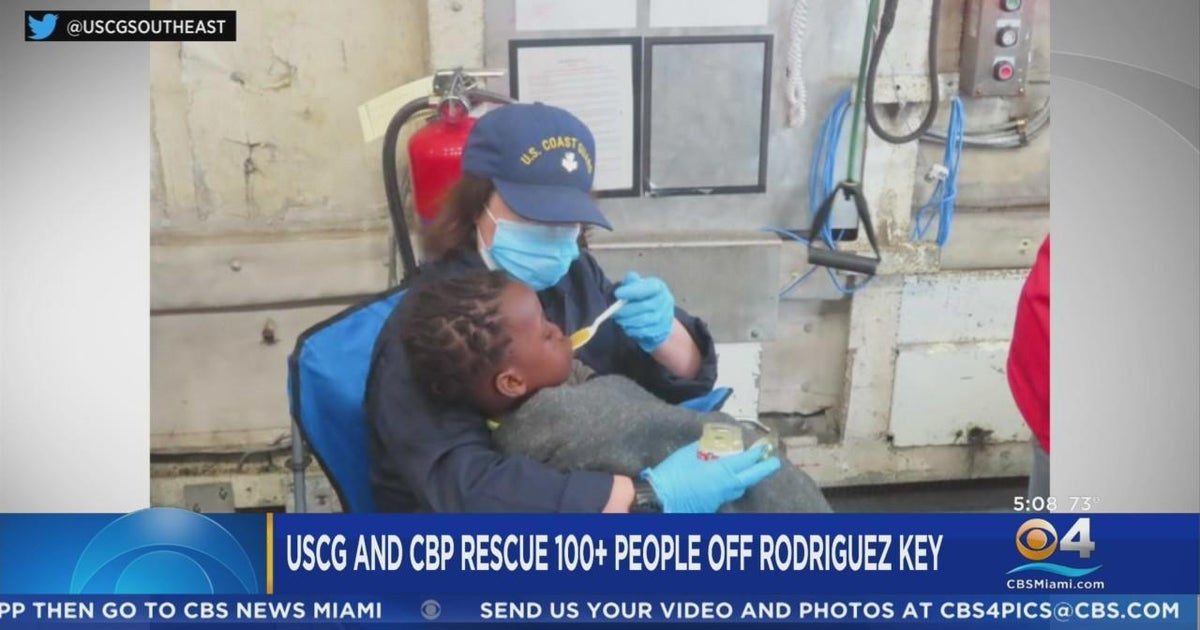 More than 100 migrants rescued off Rodriguez Key - CBS Miami
