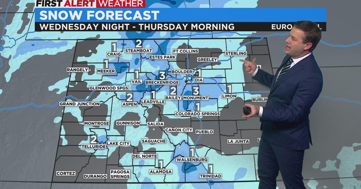 Light snow Wednesday night, colder day for Thanksgiving - CBS Colorado