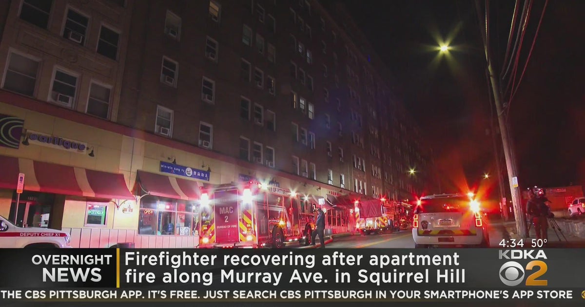 Firefighter recovering after apartment fire in Squirrel Hill - CBS ...