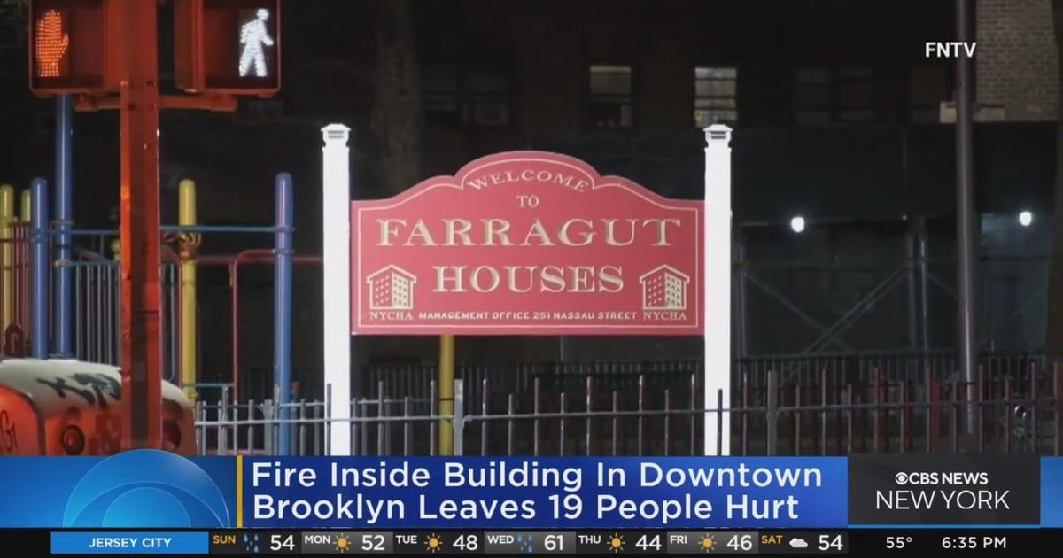 Fire inside NYCHA building in Brooklyn leaves 19 injured - CBS New York