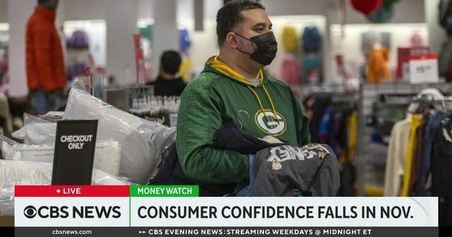 Consumer confidence falls for a second straight month - CBS News