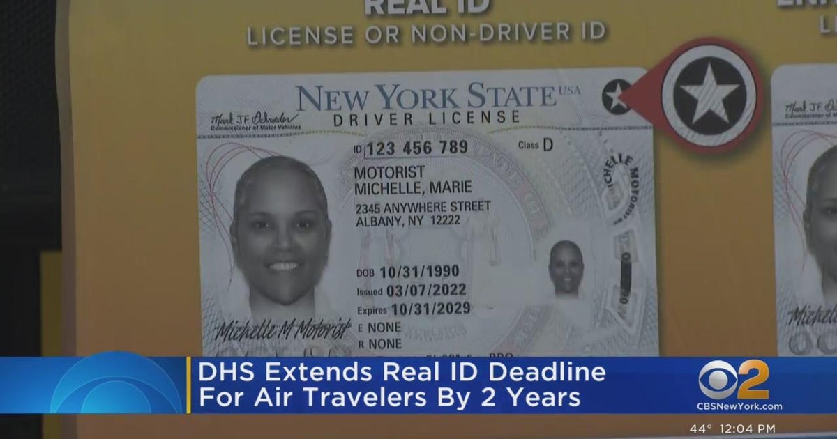 Real ID deadline delayed again - CBS New York