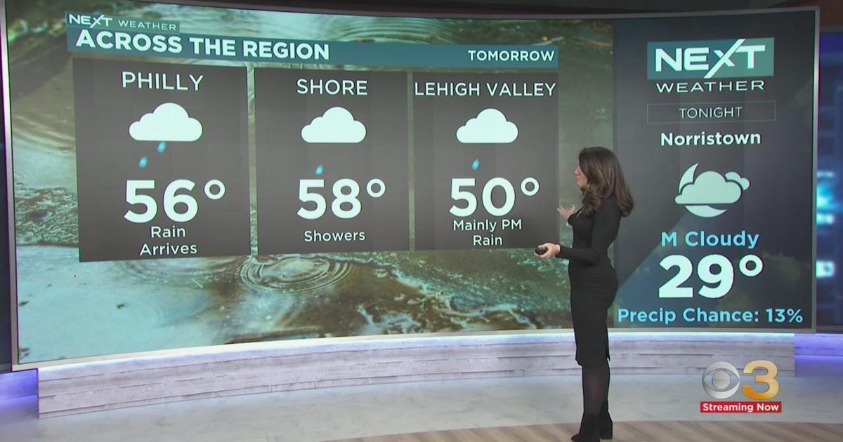 NEXT Weather: Rain arrives Tuesday - CBS Philadelphia