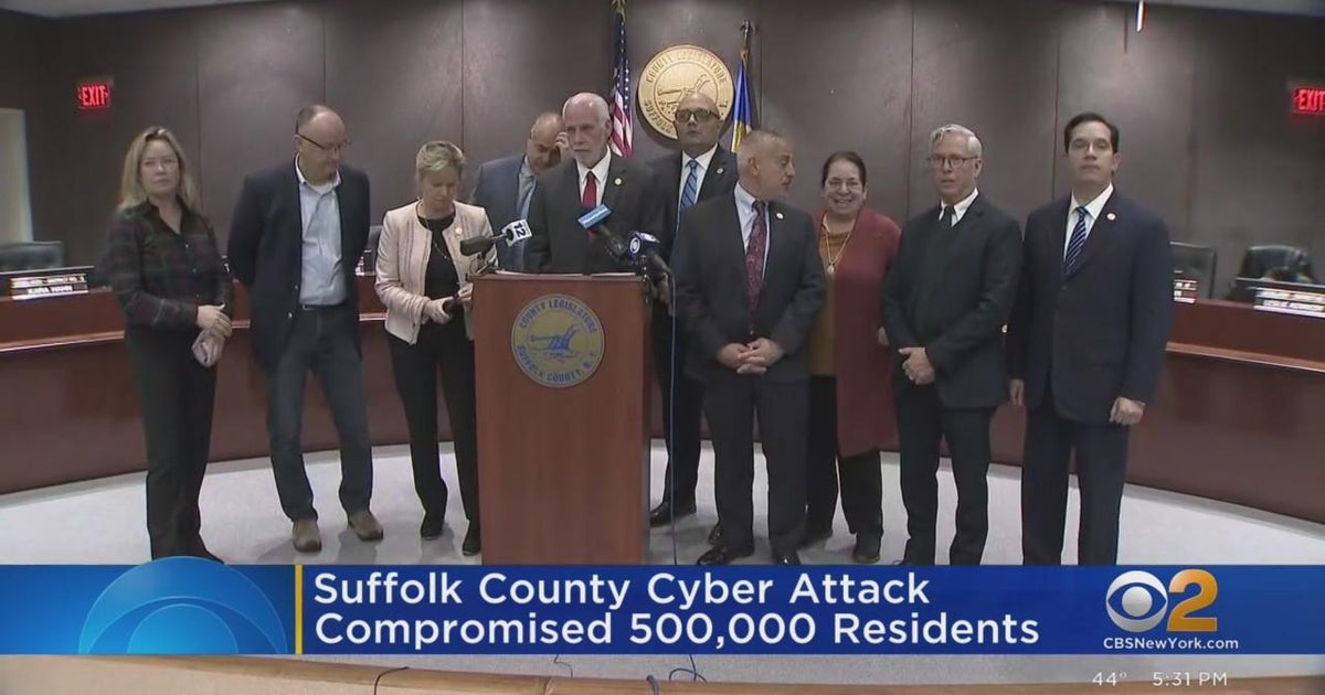 500,000 Suffolk County residents compromised in cyberattack - CBS New York