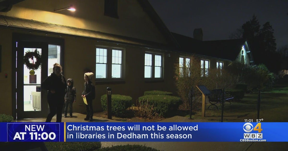 Christmas trees not allowed in Dedham libraries this season - CBS Boston