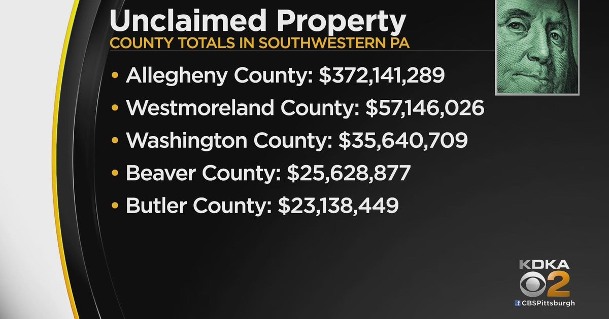 Pennsylvania residents could be owed money in unclaimed property - CBS ...