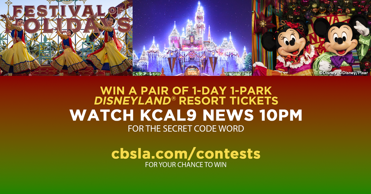 KCAL9 is giving away a pair of 1-day 1-park DISNEYLAND® Resort Tickets ...