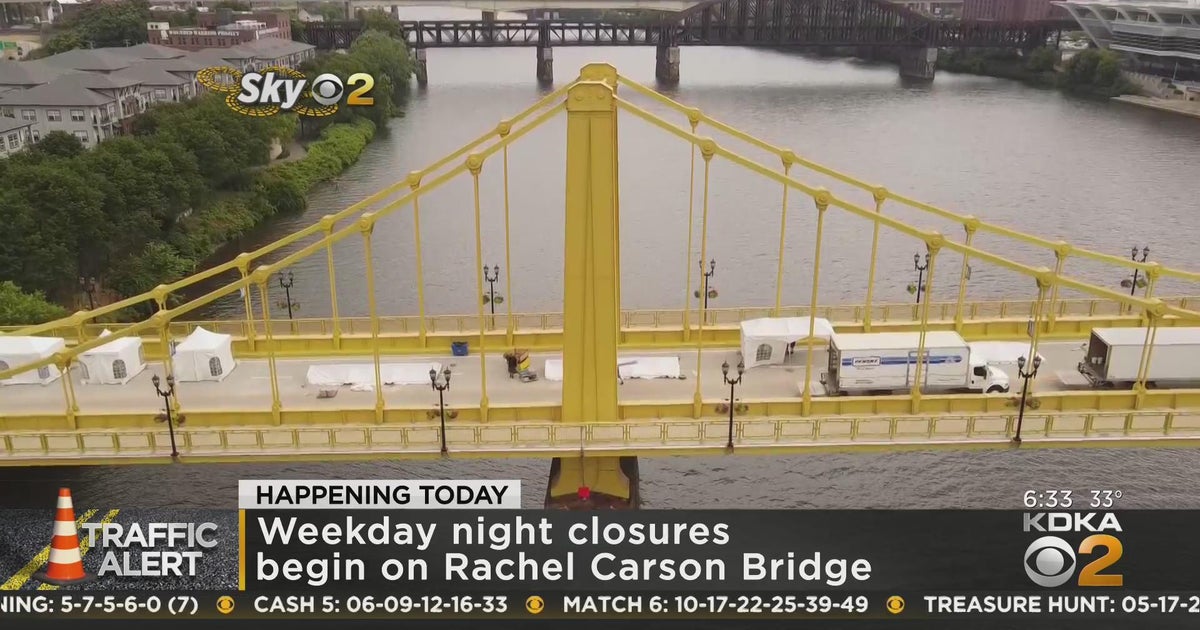 Weeknight closures set to begin on Rachel Carson Bridge - CBS Pittsburgh