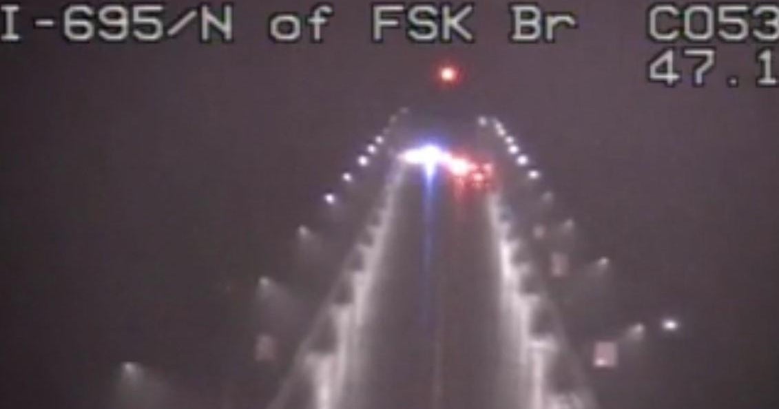 Inner Loop lanes of Key Bridge closed because of fully-involved car ...