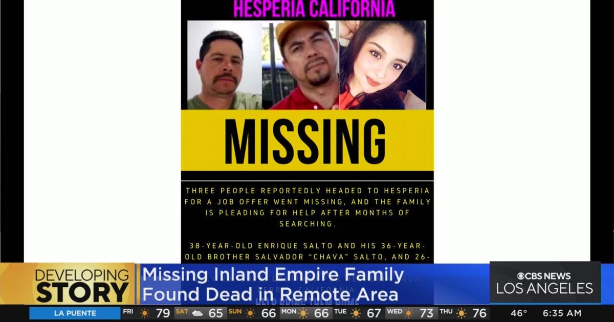 Human remains identified as man missing since July - CBS Los Angeles