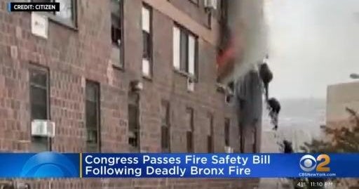 Congress passes fire safety bill following deadly Bronx fire - CBS New York