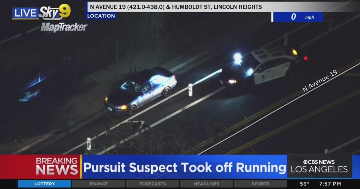 LAPD says they know the pursuit suspect's identity - CBS Los Angeles