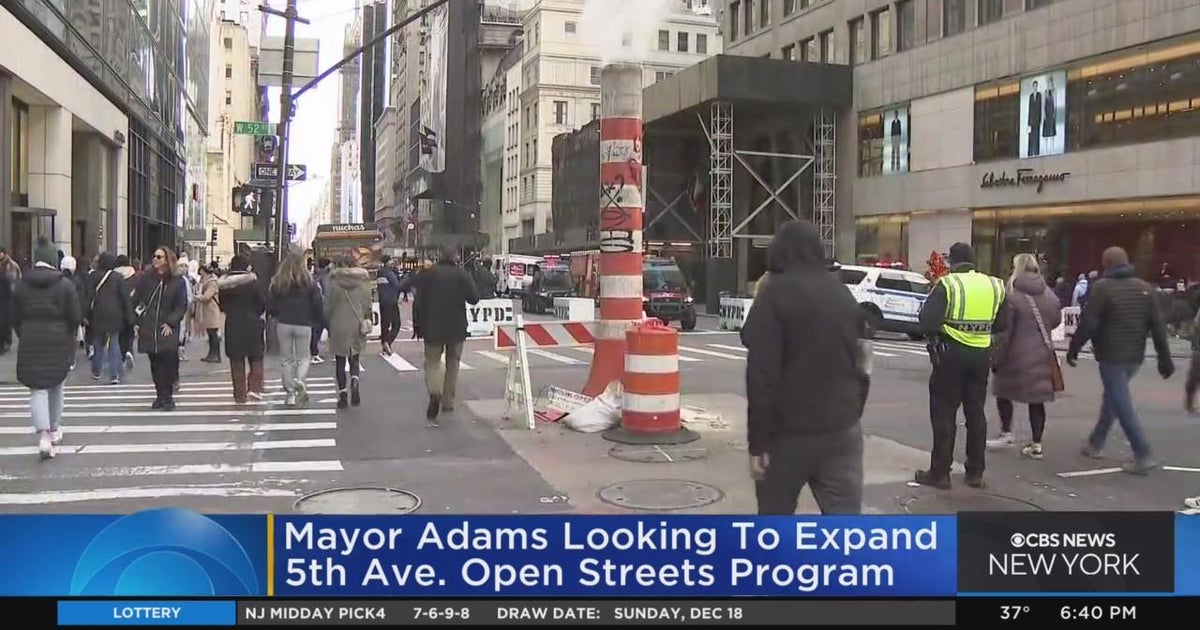 Mayor Adams looking to expand Fifth Ave open streets program - CBS New York
