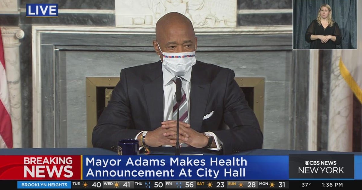Mayor Adams, NYC health officials discuss holiday season safety - CBS ...