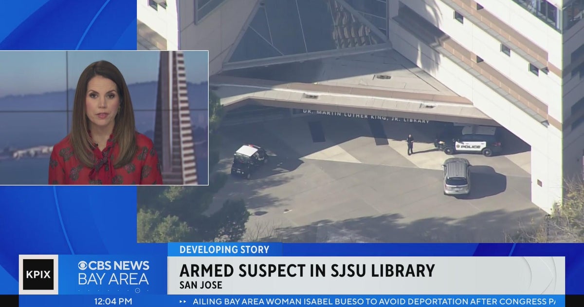 Police Converge On Armed Suspect Barricaded Inside Sjsu Library Cbs