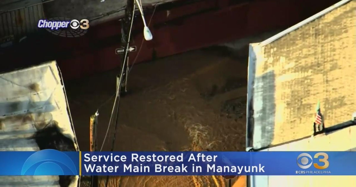 Service restored after water main break in Manayunk - CBS Philadelphia
