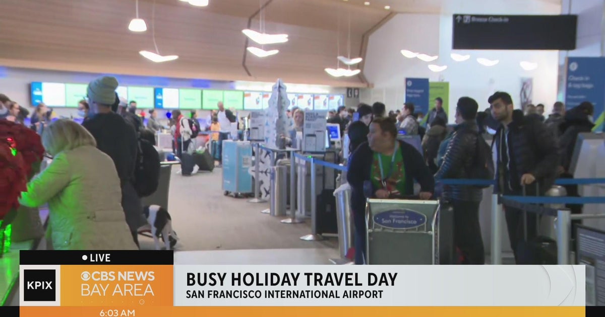 Busy holiday travel day at San Francisco International - CBS San Francisco
