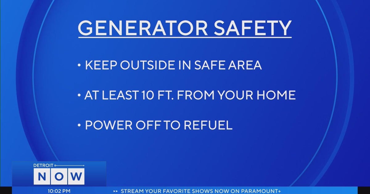 Generator experts offer safety tips as temperatures plummet - CBS Detroit