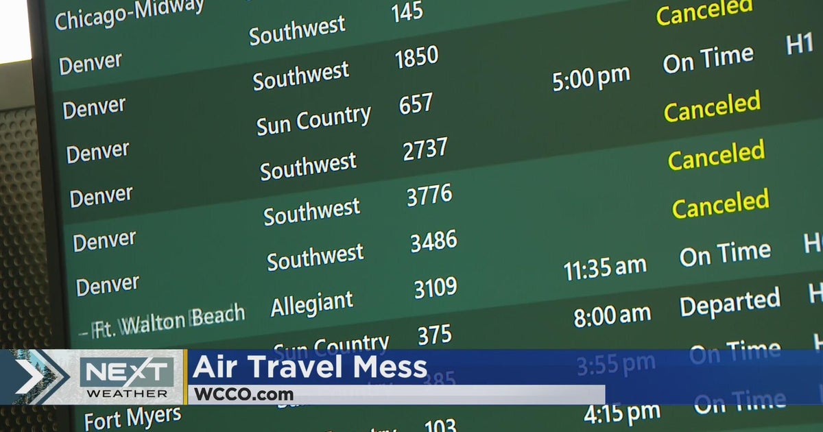 MSP Airport still catching up due to Southwest Airlines fiasco - CBS ...
