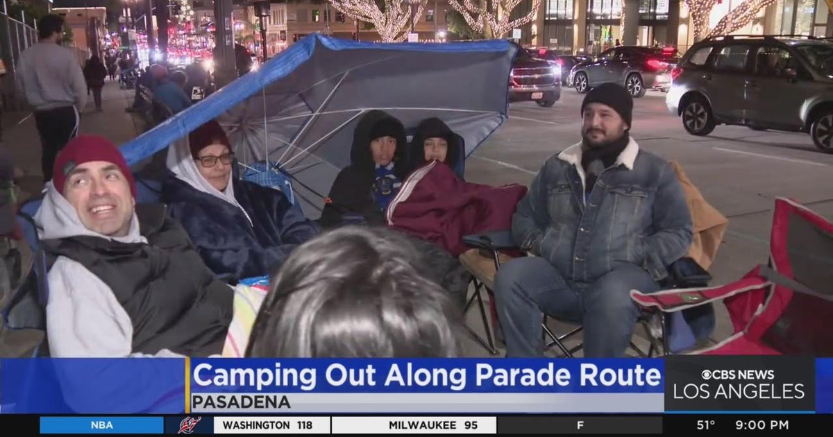 Campers brace for chilly night as they save spots ahead of Rose Parade ...