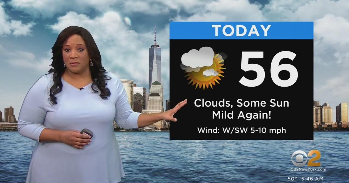 First Alert Weather: Mild, cloudy Monday - CBS New York