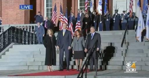 Baker, Polito make final walk out of State House - CBS Boston