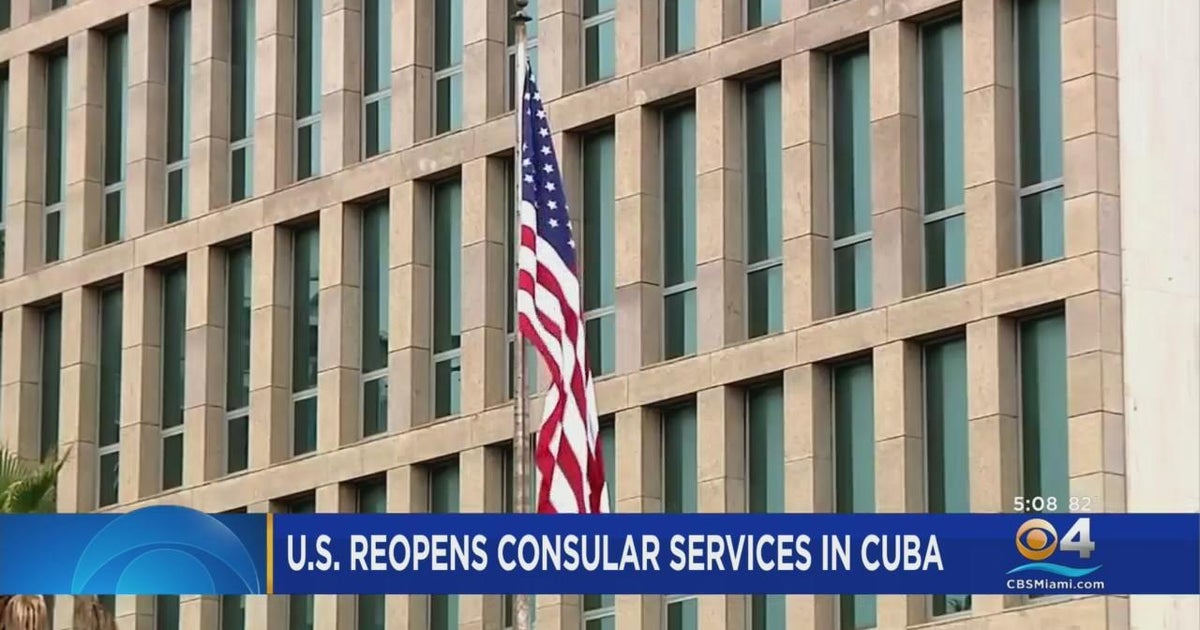 U.S. resumes services at embassy in Havana, Cuba - CBS Miami