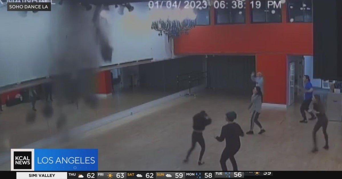 Dance studio ceiling collapses during rain in Sherman Oaks - CBS Los ...