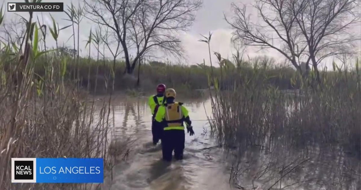 Ventura swift water rescue teams safely rescue three stranded people ...