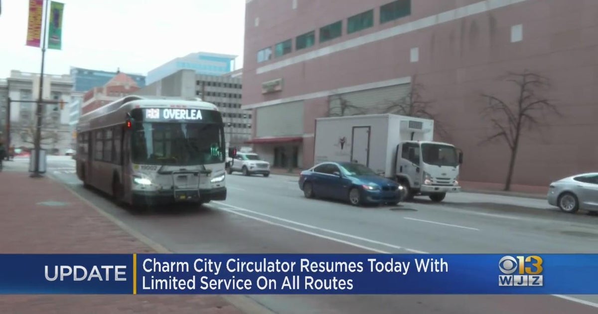 Charm City Circulator resumes with limited service on all routes - CBS ...