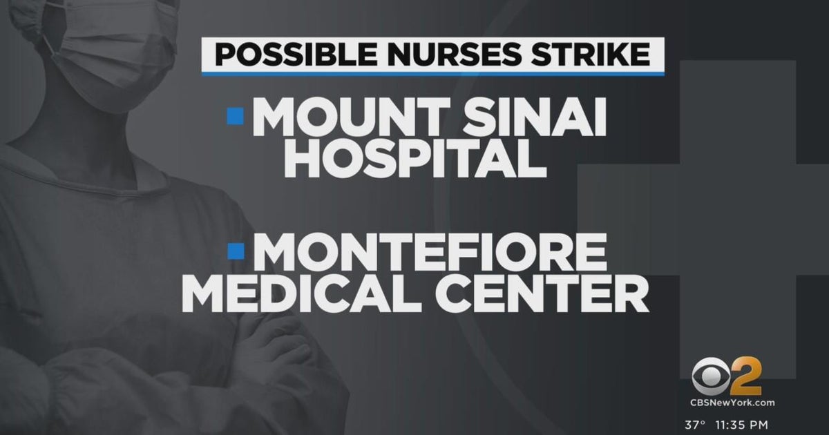 Clock ticking as potential nurses strike Monday morning looms - CBS New York