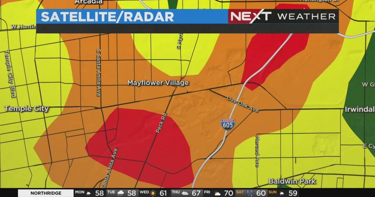 Evelyn Taft takes a look at areas getting hit hardest by rain - CBS Los ...