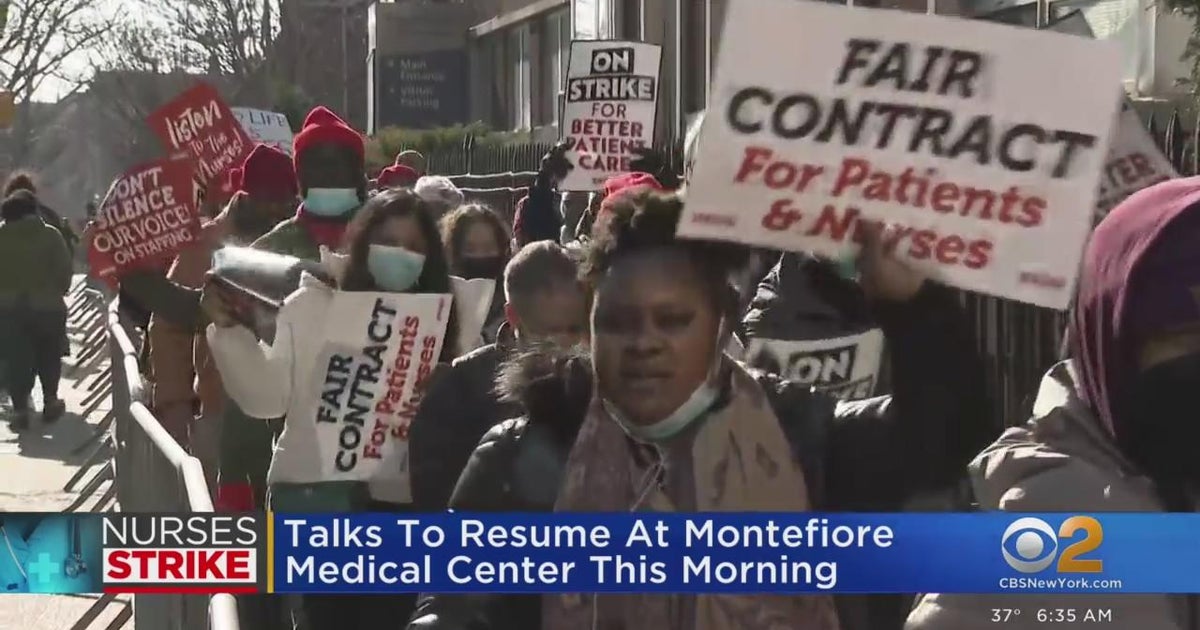 Contract talks set to resume for nurses at Montefiore - CBS New York