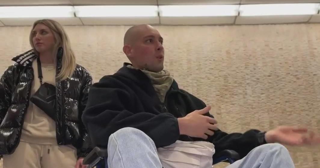 Ukrainian soldier arrives in New York City to undergo surgery on legs ...