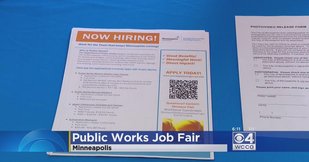 Minneapolis Public Works is hiring - CBS Minnesota