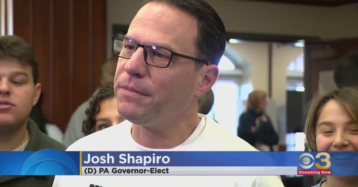 Josh Shapiro to be sworn in as Pa.'s next governor - CBS Philadelphia
