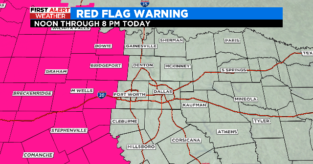 Weather: Red Flag Warning issued for parts of North Texas - CBS Texas