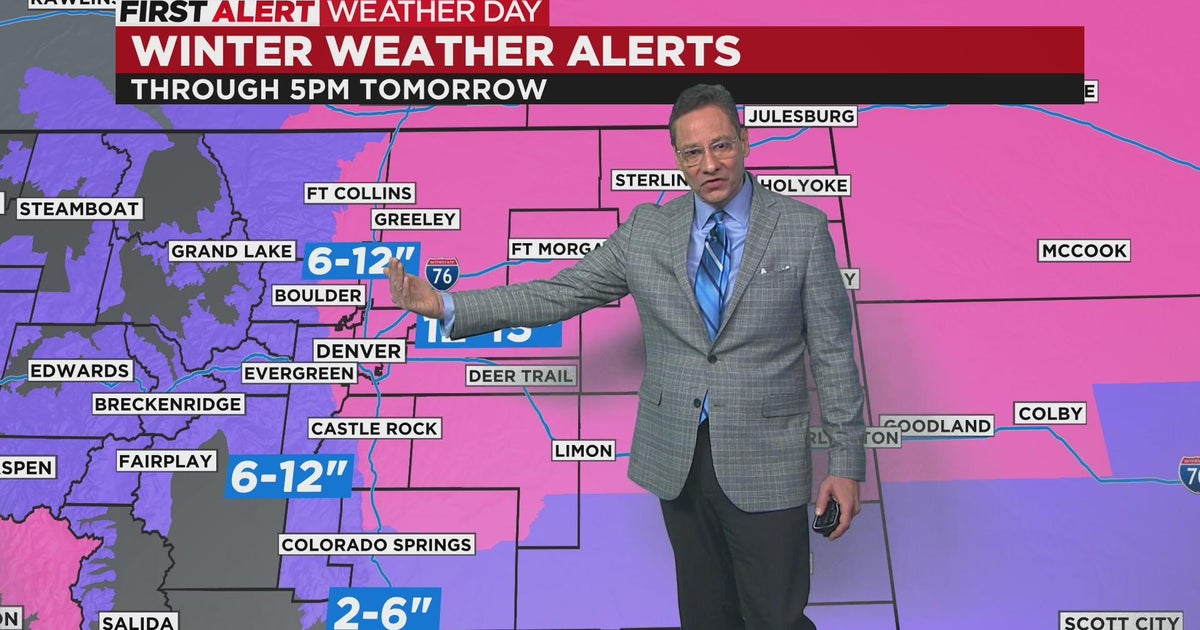 Winter Storm Warning for Denver metro and all of NE Colorado - CBS Colorado
