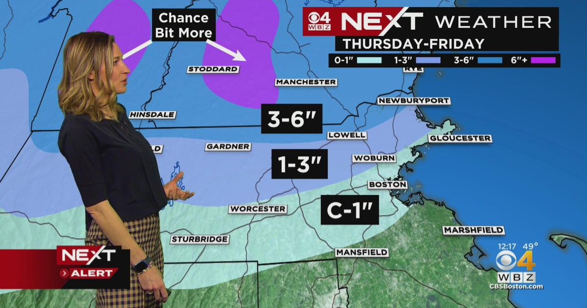 Next Weather: WBZ midday forecast for January 18 - CBS Boston