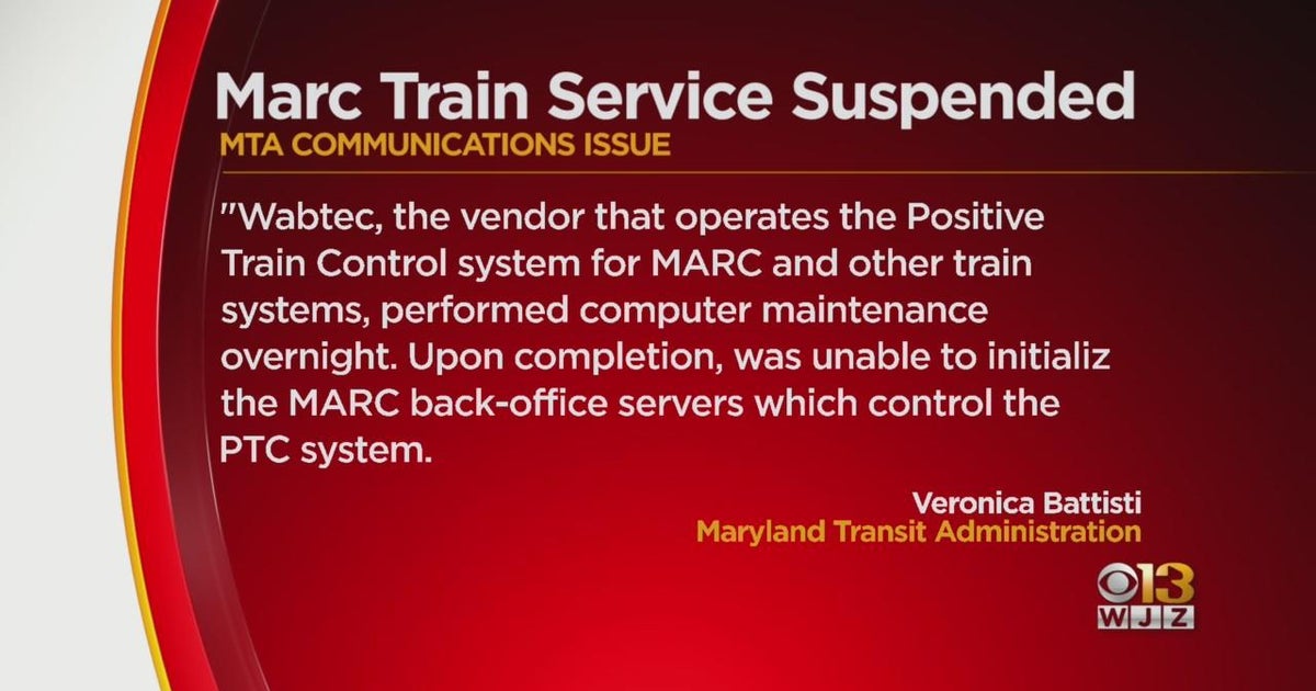 MTA Communications Issue Causes MARC Train Delays - CBS Baltimore