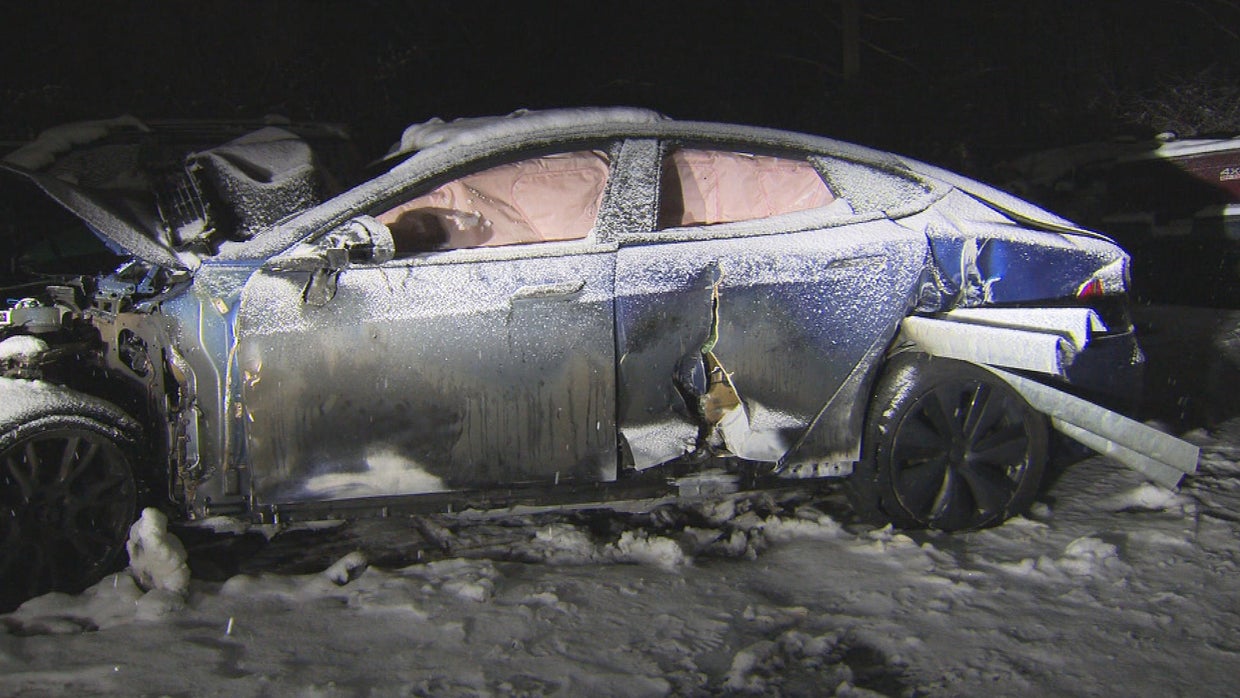 "You can't put them out": Tesla bursts into flames after Wakefield ...