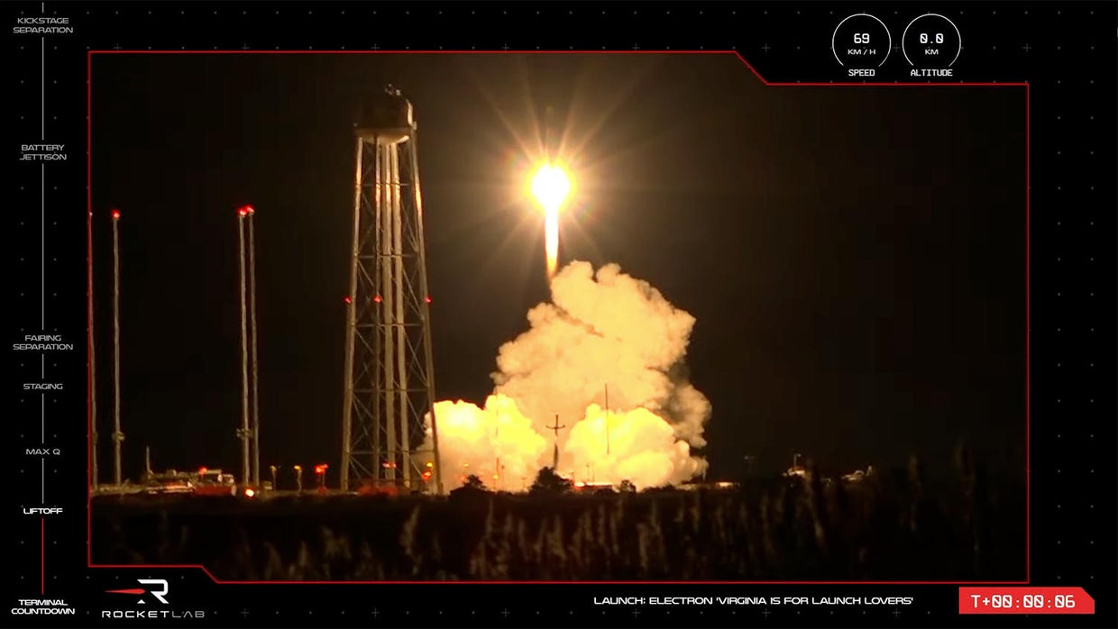 Rocket Lab launches 3 satellites in first mission from U.S. soil - CBS News